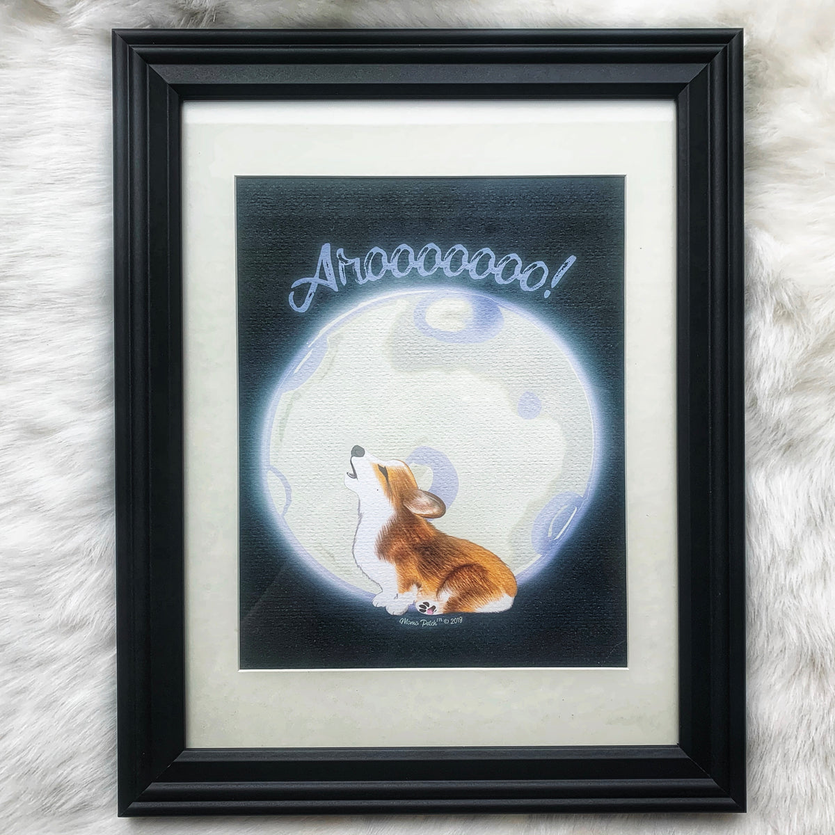 Howl at the Moon Corgi Art Print – Momo Patch
