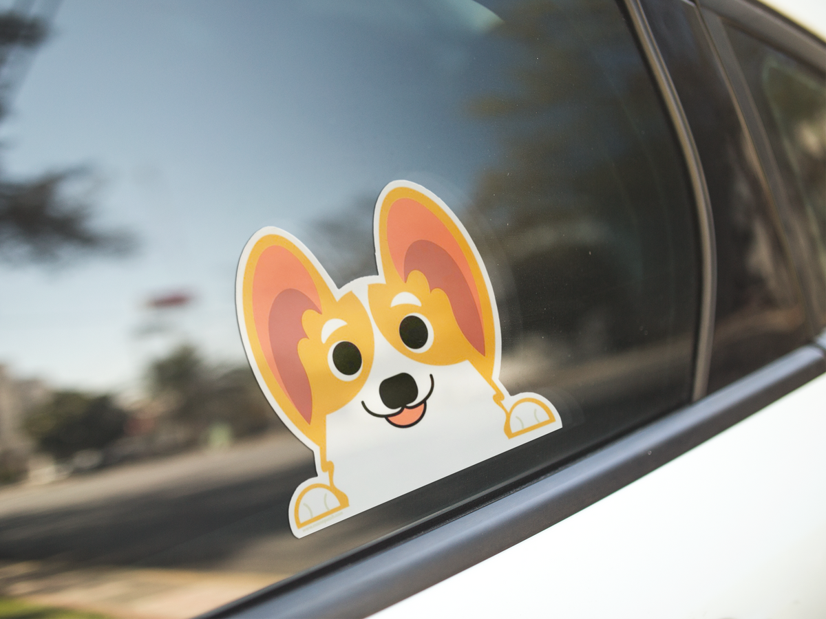 Hello! Corgi Vinyl Car Decals – Momo Patch